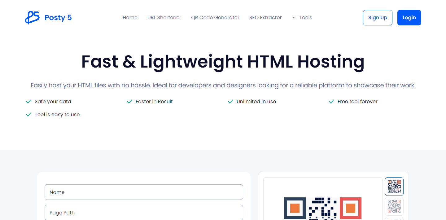 HTML Hosting - Upload & Host Your HTML Files